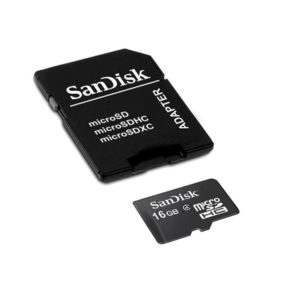 CARTAO MICRO SDHC 16GB SANDISK C/ ADAPTADOR (SDSDQM-016G-B35A) - Millenium Informática