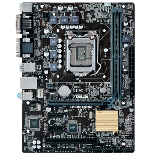 PLACA MÃE ASUS H110M-C/BR LGA1151/6G/7G (VGA/HDMI/SERIAL/1 PCI/2 PCI-E X1/1 PCI-E X16/4 USB 3 ...