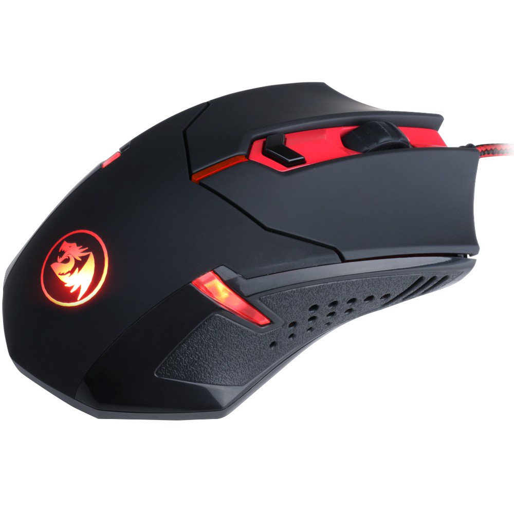 MOUSE REDRAGON GAMER CENTROPHORUS USB 3200DPI PRETO/VERMELHO (M601-3 ...