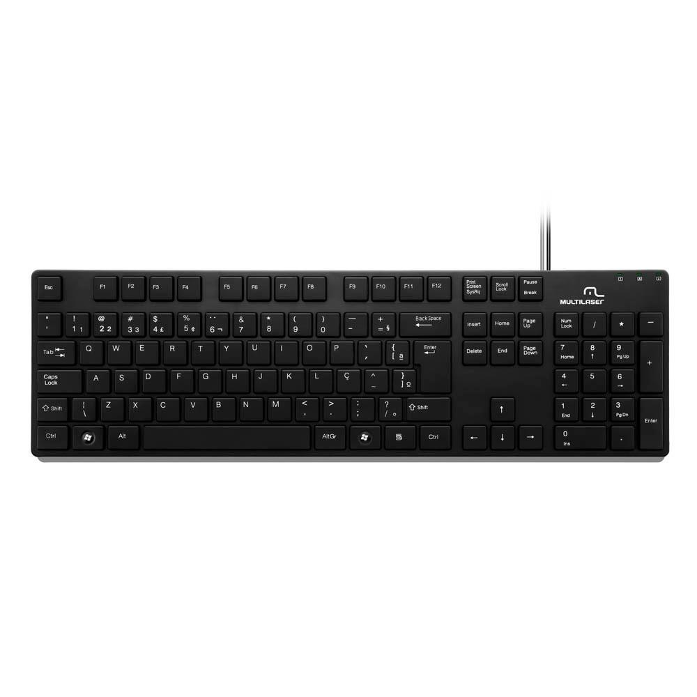 TECLADO MULTILASER TC142 SOFT TOUCH PRETO USB (TECLAS CHOCOLATE ...