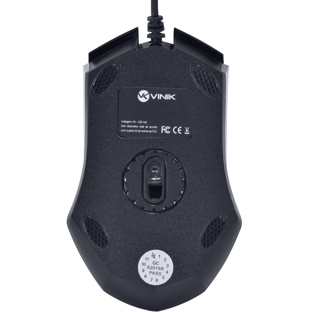 MOUSE VINIK MB71 USB 1200DPI PRETO/PRATA C/ CABO DE 1.20 METROS (23821 ...