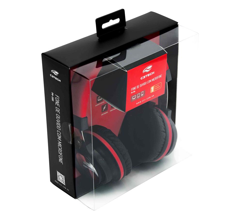FONE DE OUVIDO COM MICROFONE C3 TECH PH-300 PRETO (PH-300BK ...
