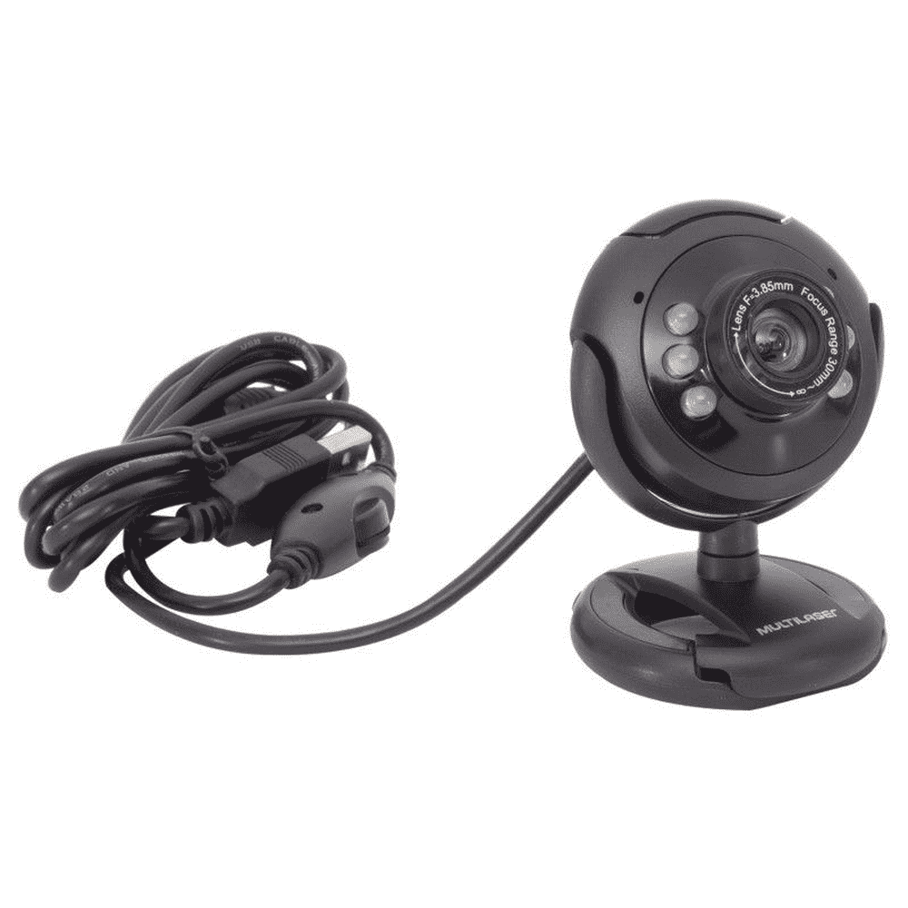 CAMERA WEBCAM MULTILASER WC045 COM MICROFONE - Millenium Informática