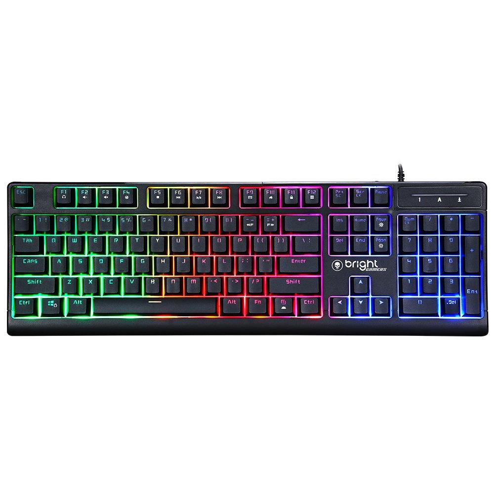 TECLADO BRIGHT GAMER 0541 SEMI-MECANICO ANTI-GHOSTING ILUMINAÇÃO LED ...